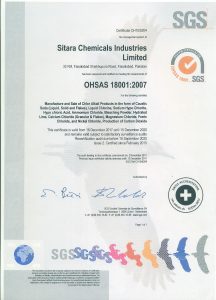 Occupational Health and Safety (OHSAS) Certification - Sitara Chemical ...